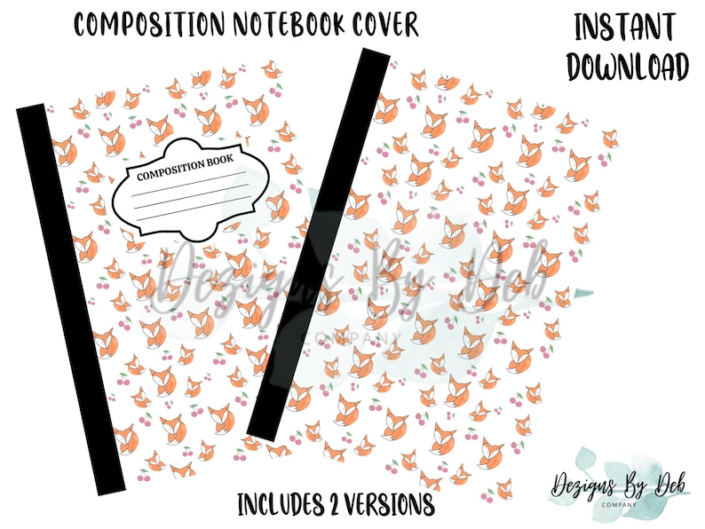 Printable Composition Notebook Cover PNG Trendy Coquette Bow Personal ...