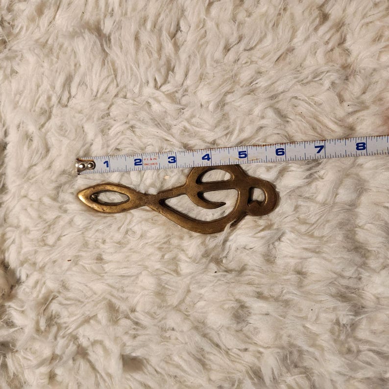 Solid Brass Treble Clef Music Note Decorative Wall Art Ornament MCM ...