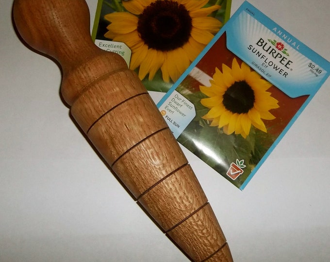 Solid Oak Garden Dibble Planting Tool Made in Vermont - Etsy