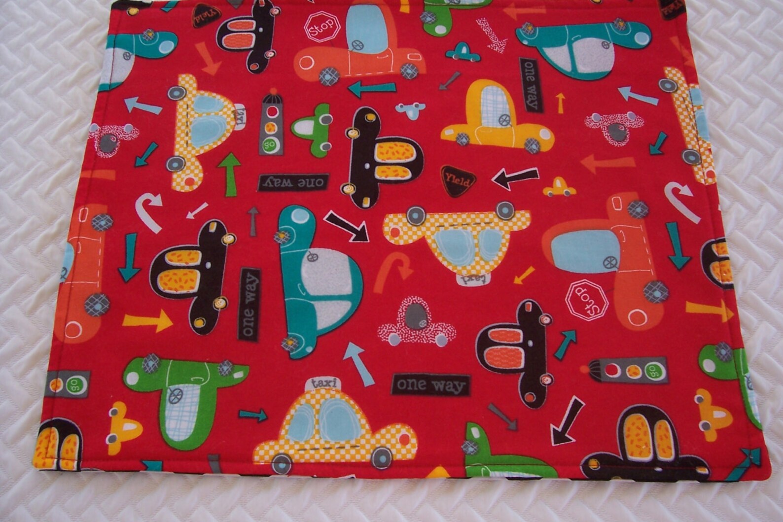 Single Fabric Placemat, Fun Cars Placemat, Boys Placemat, Kid Placemat ...