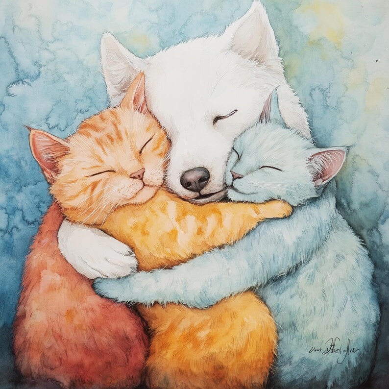 Digital Image, Created by AI, Pictures of Fun Animals and Cats - Etsy