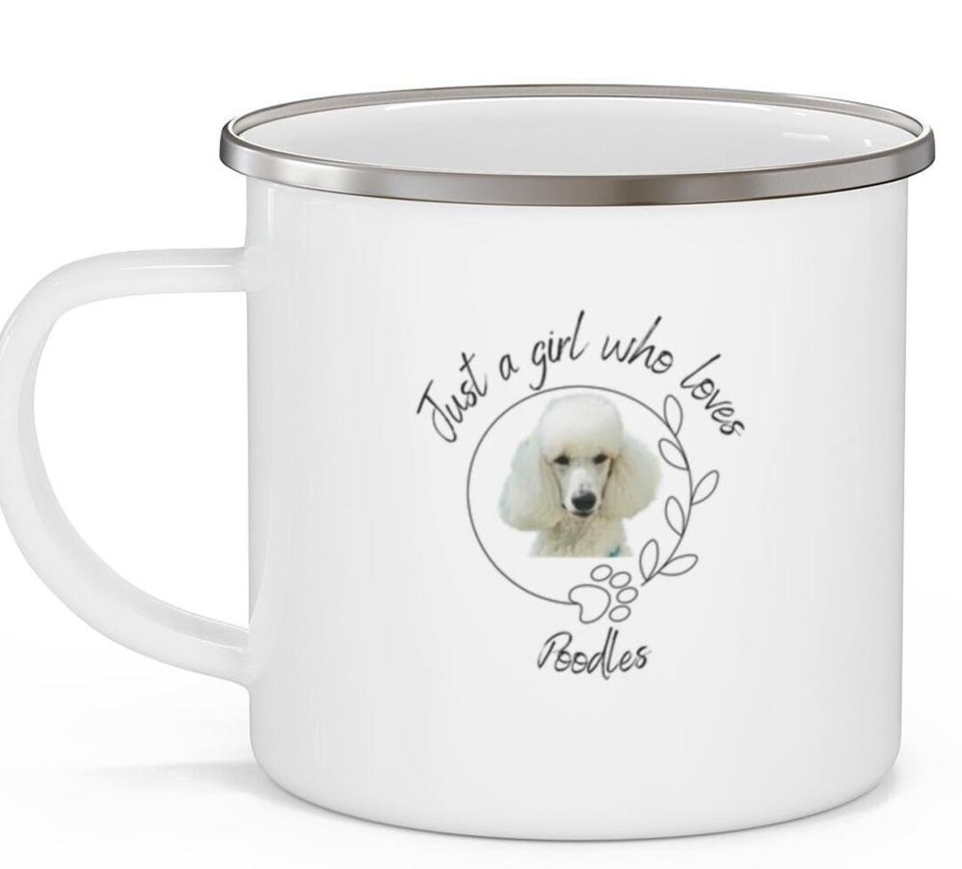 Poodle Cute Dog Breeds Illustrated Cup Canine Friends Mug Animal Lover ...