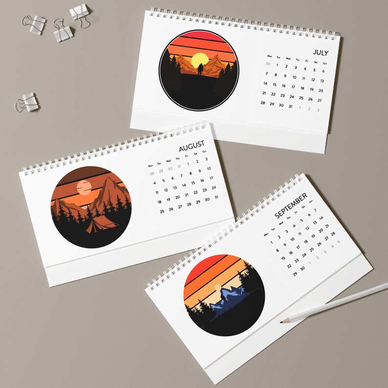 Desk 2025 Calender Family Planner Monthly Weekly Calendar Illustration ...