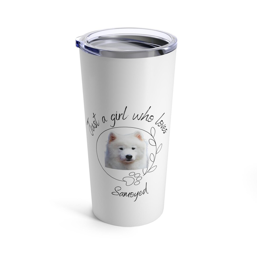Samoyed Cute Dog Breeds Illustrated Tumbler Canine Friends Travel Mug ...