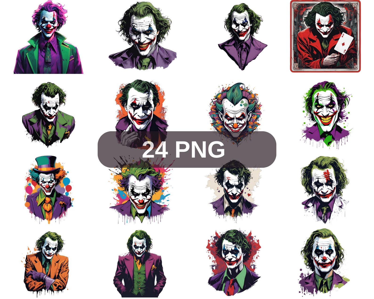 The Jokker SVG & PNG Bundle, 24 High-quality Jokker Designs for ...