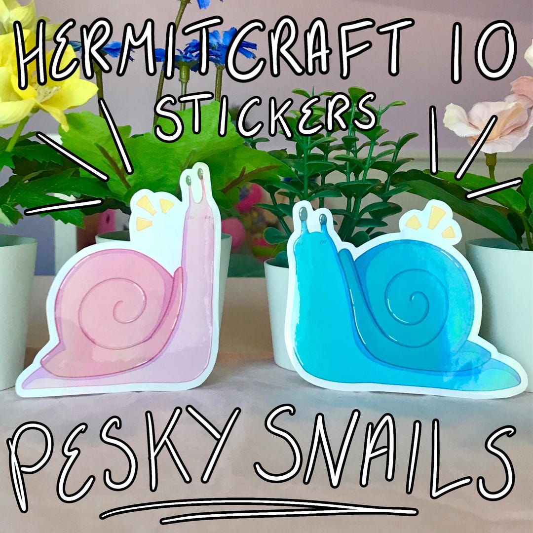 Hermitcraft 10 Pesky Snail Sticker Set - Etsy