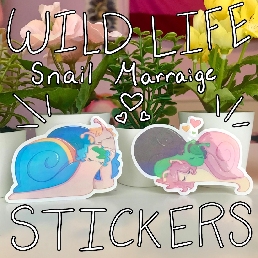 Wild Life Smp Snail Marriage Sticker Set - Etsy