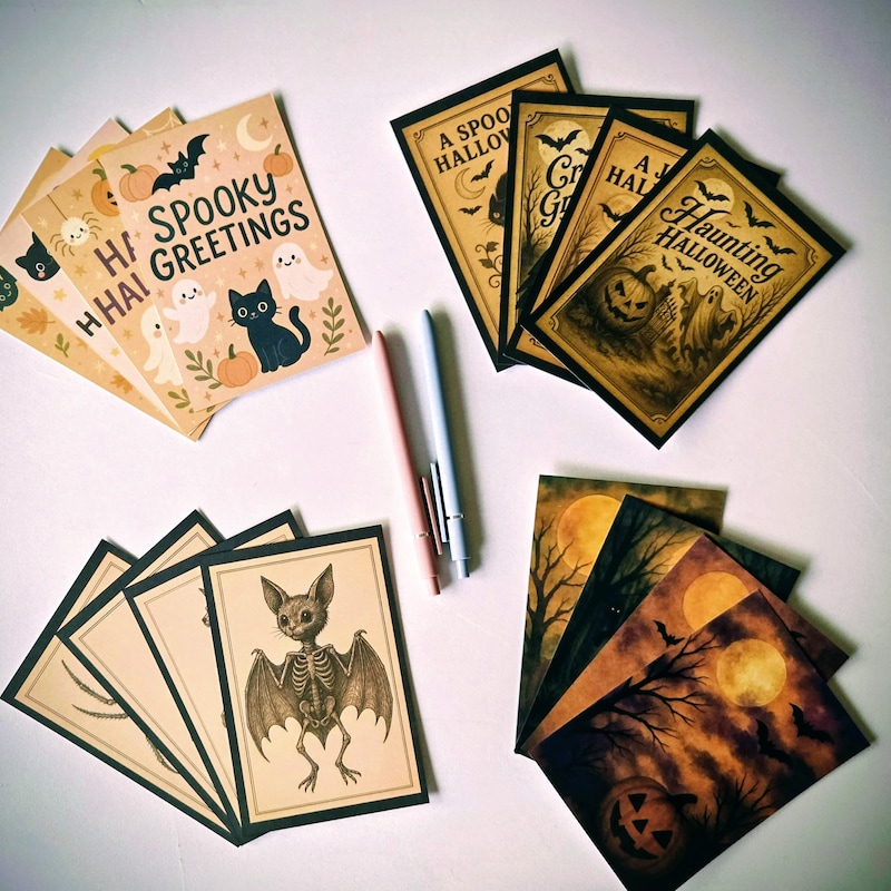 Halloween Postcards - Etsy