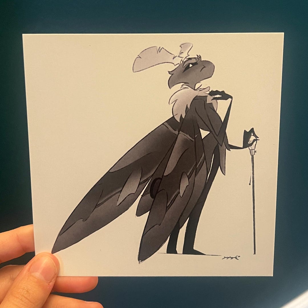 The Moth Prince - Mini Print - 5"x5" - Etsy
