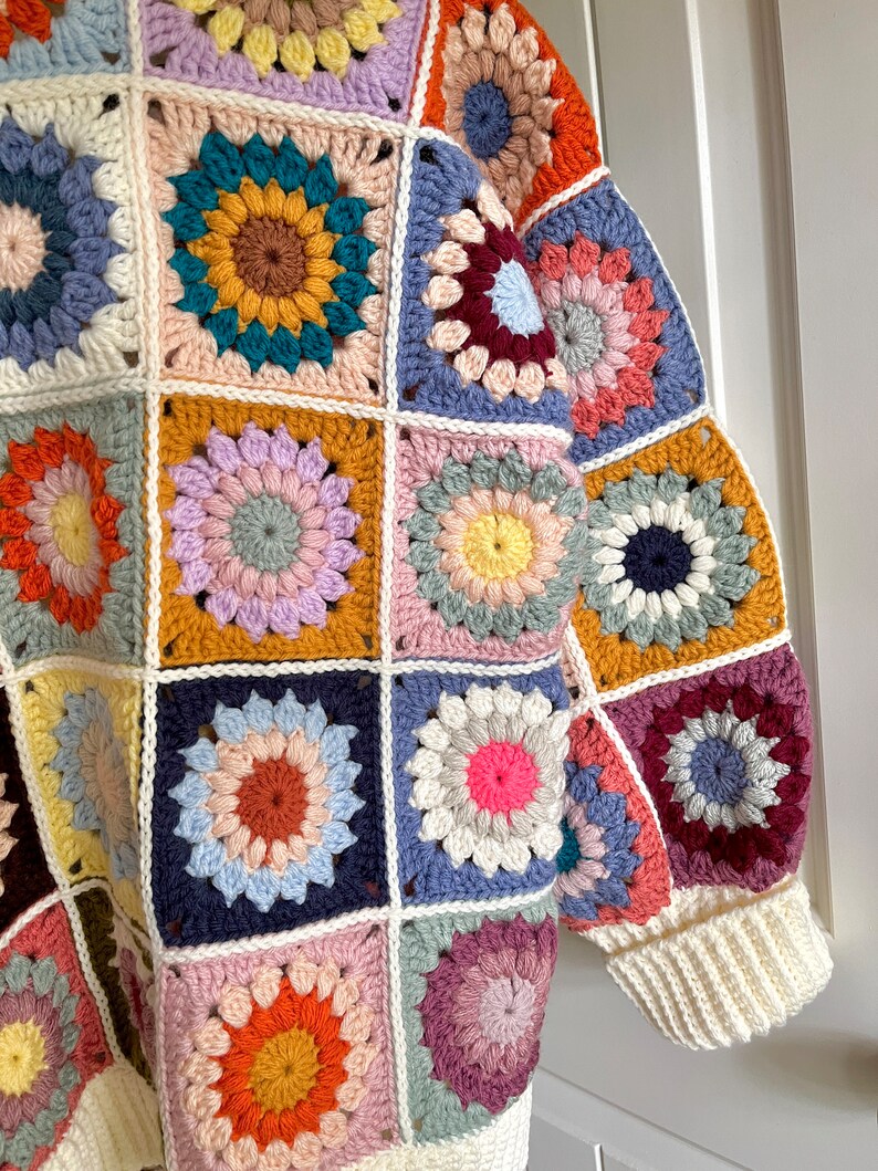 Patchwork Granny Square Cardigan - Etsy