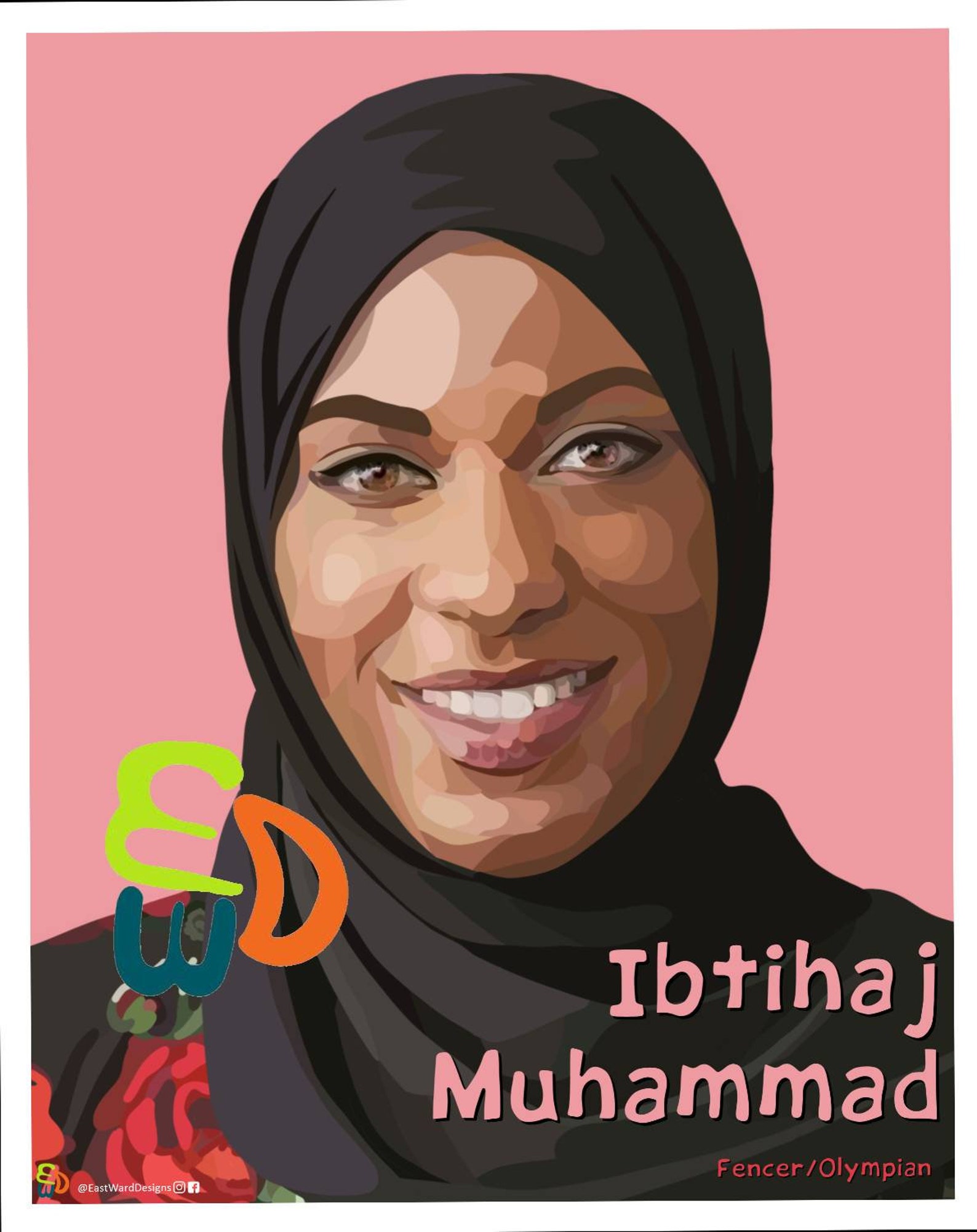 Ibtihaj Muhammad Fencer Olympian Inspirational Women - Etsy