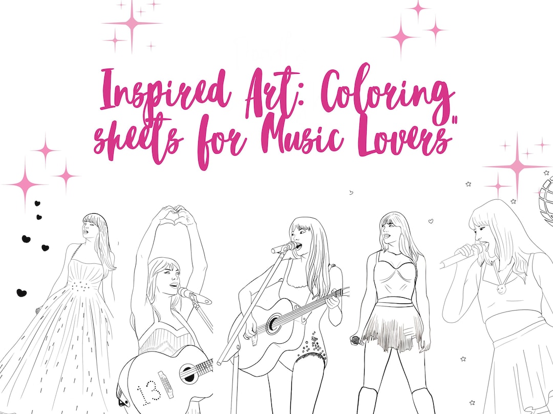 Era-inspired Art: A Coloring Book for Music Lovers | Procreate Coloring ...