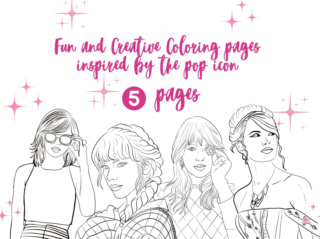 Taylor Coloring Pages| Inspired Art:a Coloring Book Pop Star Lovers ...