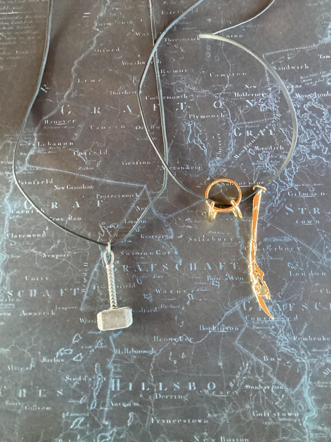 Marvel Thor’s Hammer Mjölnir Loki’s Staff and Helmet Necklaces - Etsy