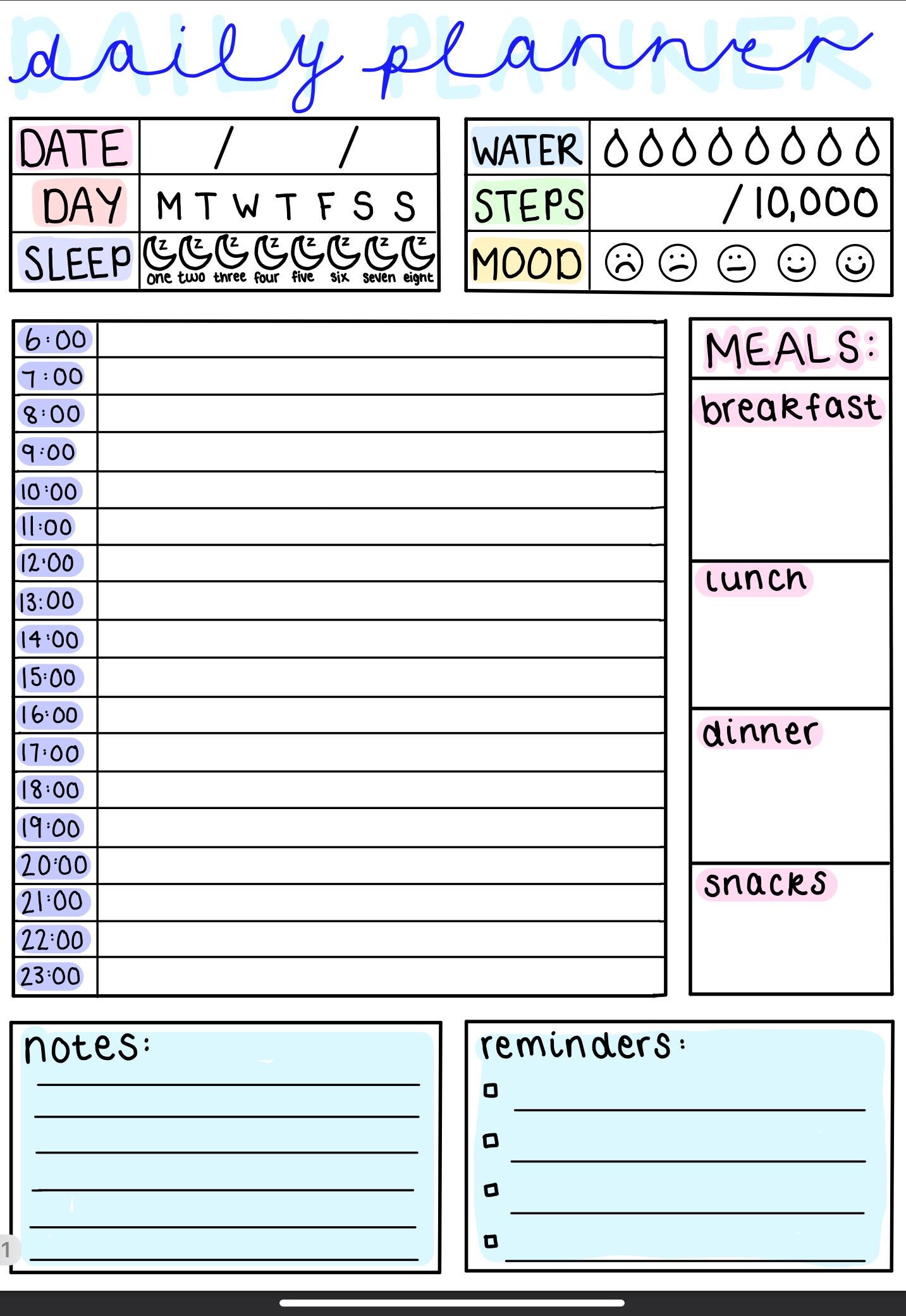 Daily Planner - Etsy