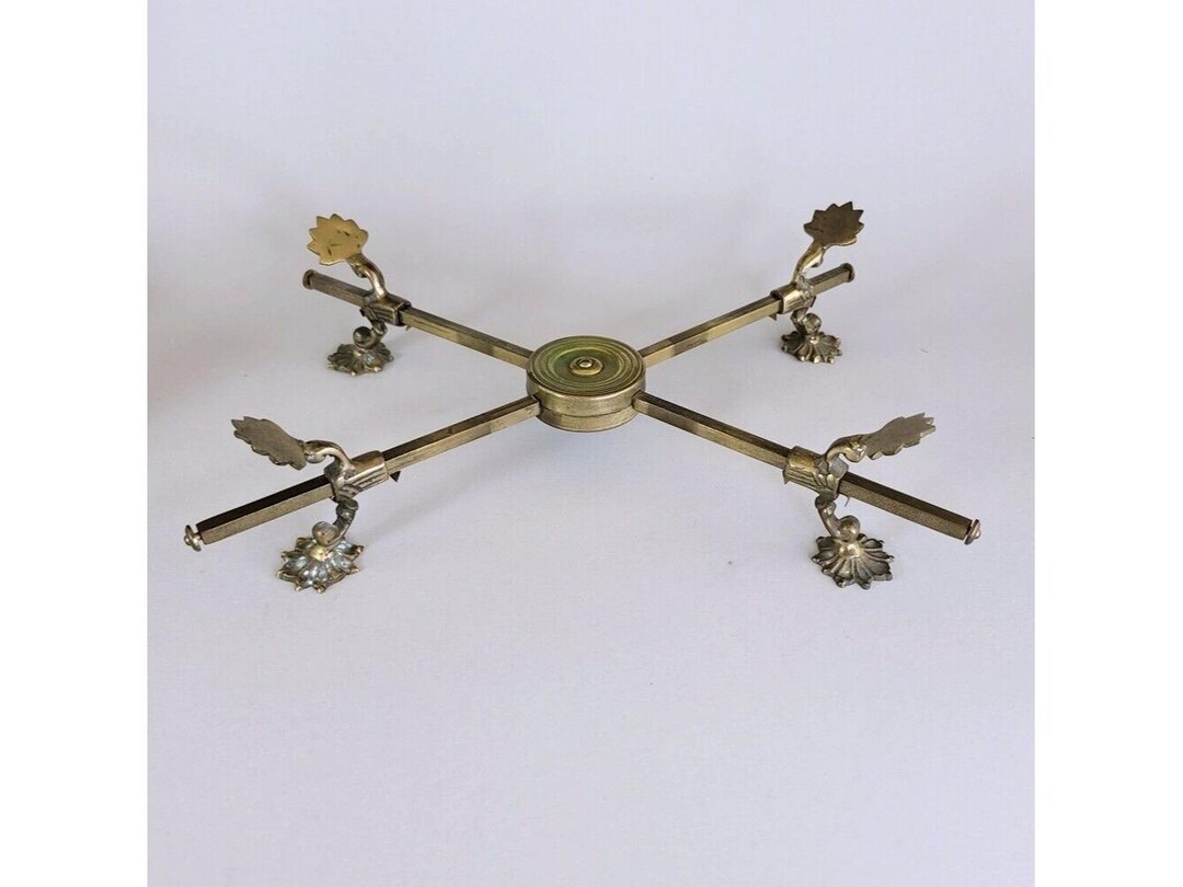 Vintage Expanding Brass Trivet Adjustable Use for Bowl Plate or Planter ...