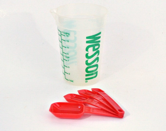 Vintage Wesson Oil Measuring Cup and Measuring Spoons - Etsy