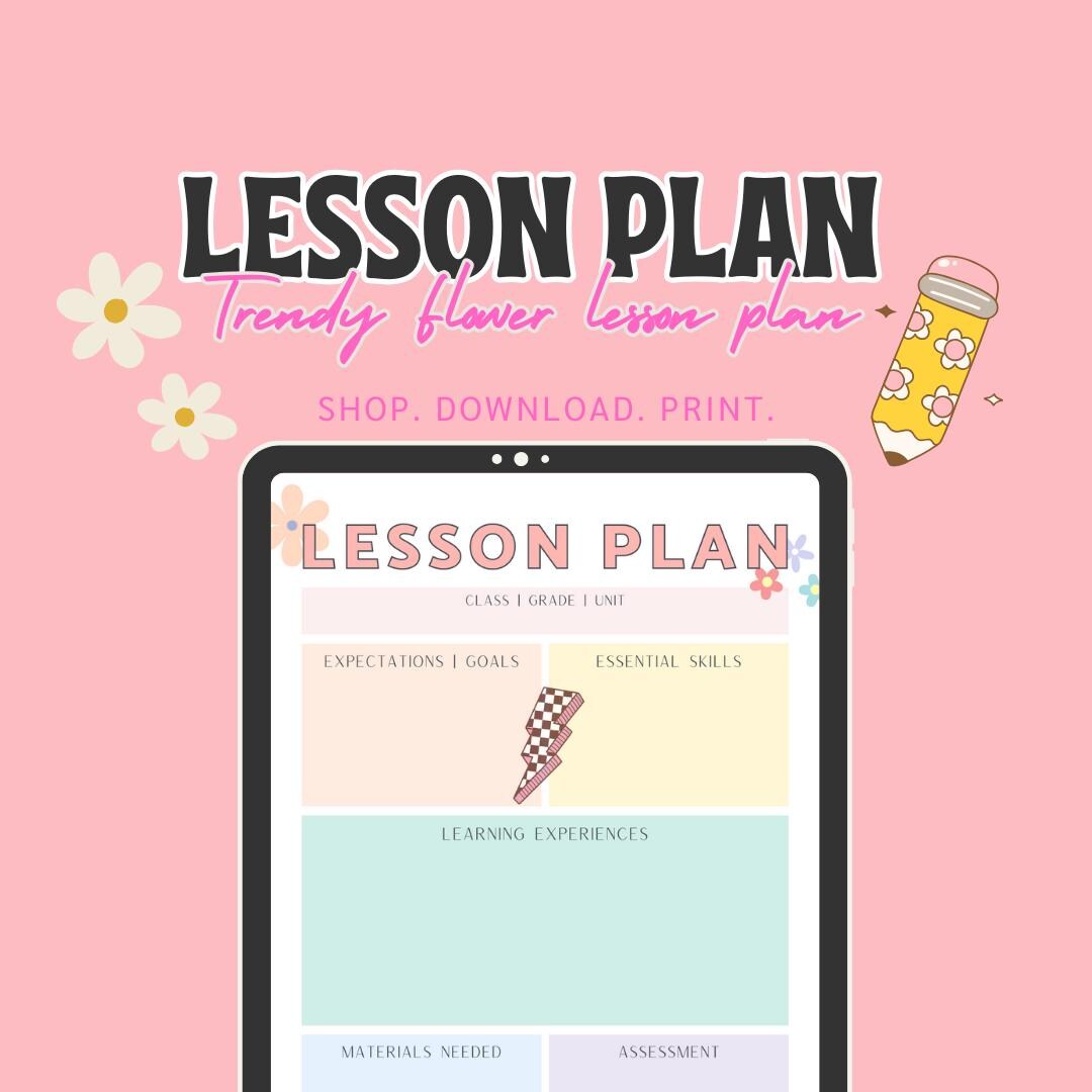 Printable Teacher Lesson Plan: Pastel Subject Template (PDF Download ...