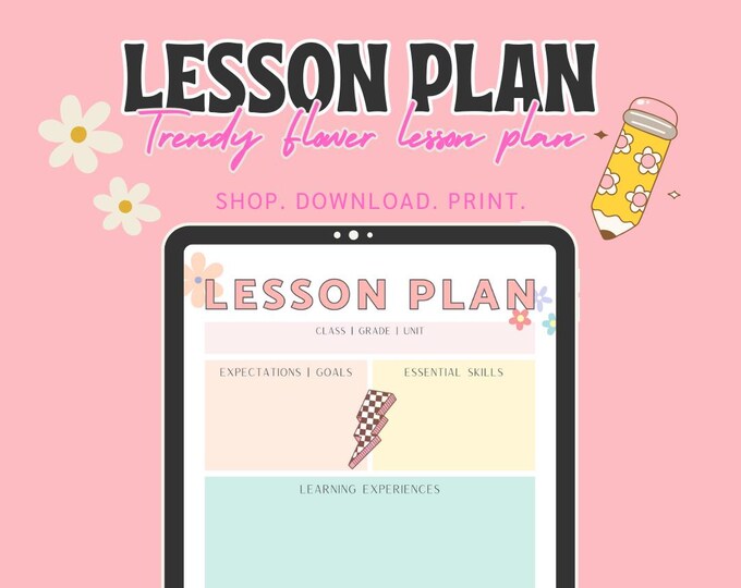 Printable Teacher Lesson Plan: Pastel Subject Template (PDF Download ...