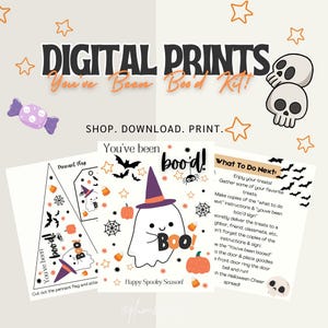You've Been Booed Kit: Halloween Printable Set (instant Download) - Etsy