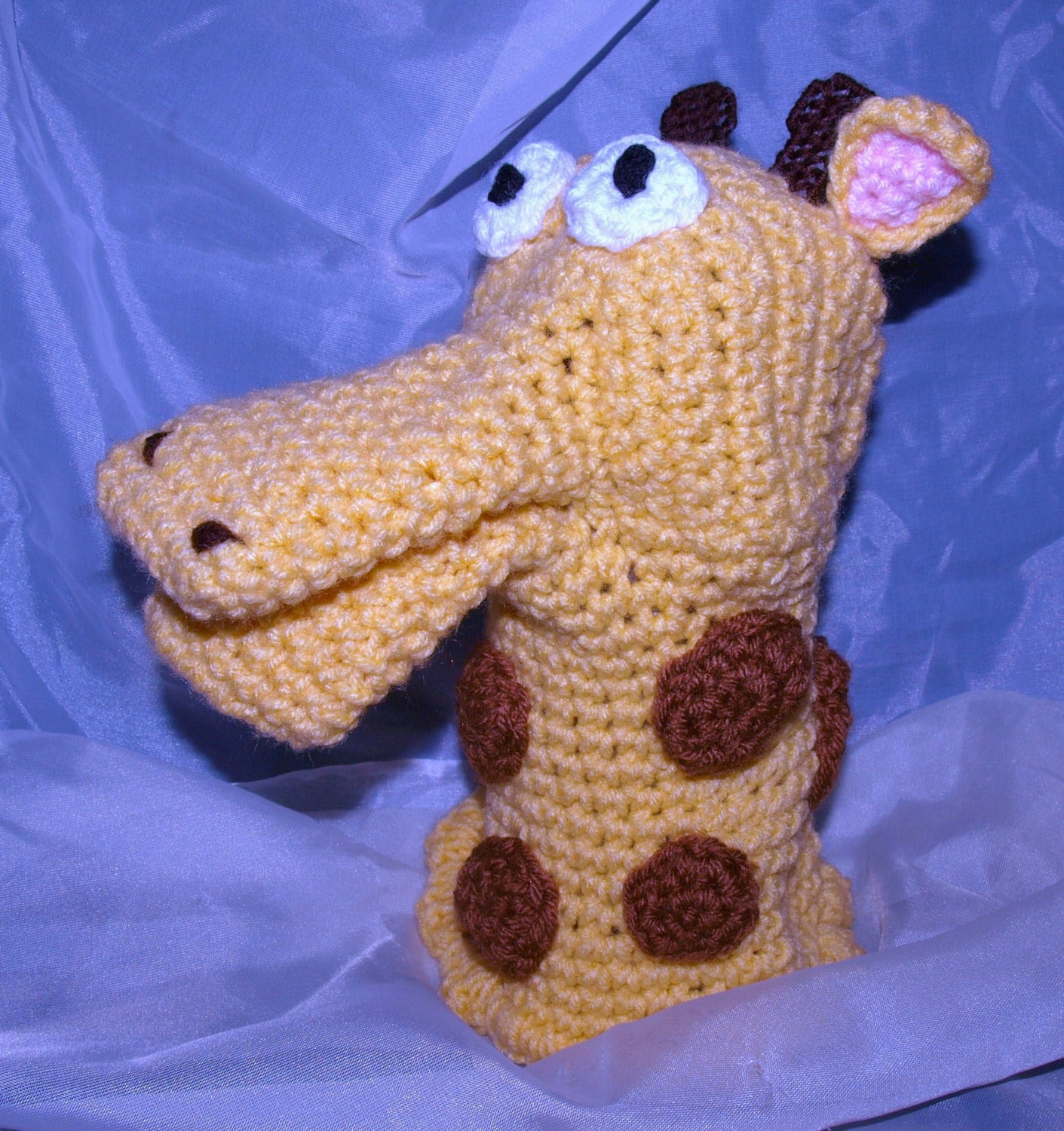 Crochet Giraffe Hand Puppet - Etsy