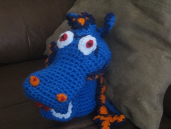 Crochet Blue Dragon Hand Puppet - Etsy