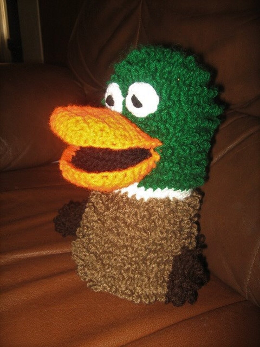 Crochet Mallard Duck Hand Puppet - Etsy