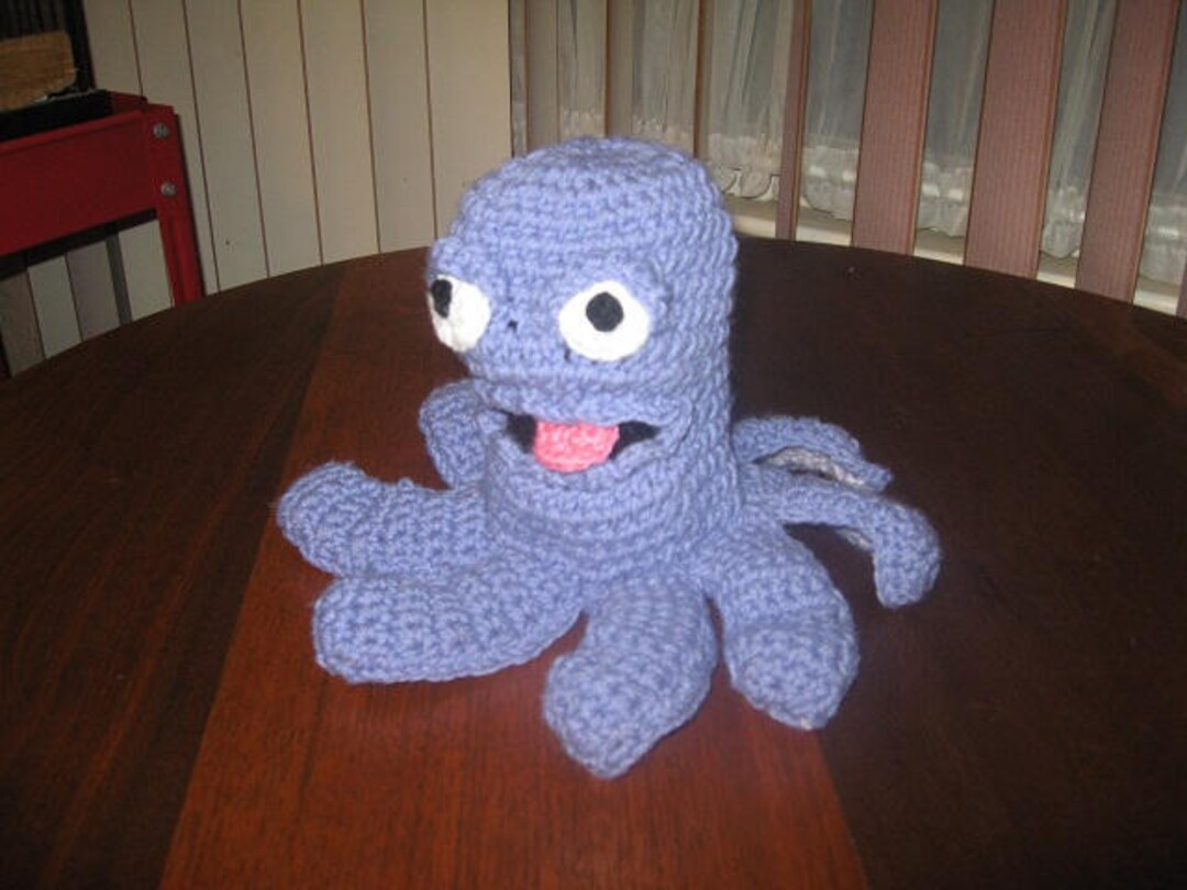 Crochet Purple Octopus Hand Puppet - Etsy