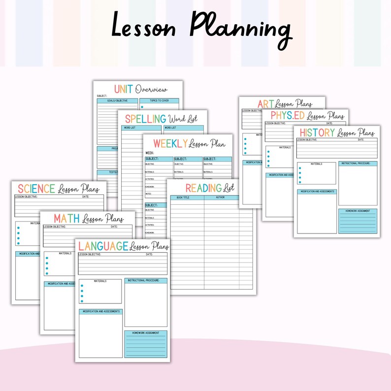 Homeschool Planner Printable, Home School Teacher, Homeschool Printable ...