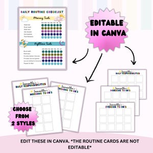 Daily Routine Cards, Visual Schedule, Routine Chart for Kids, Daily ...