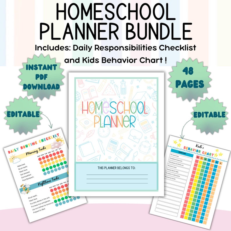 Homeschool Planner Printable, Home School Teacher, Homeschool Printable ...