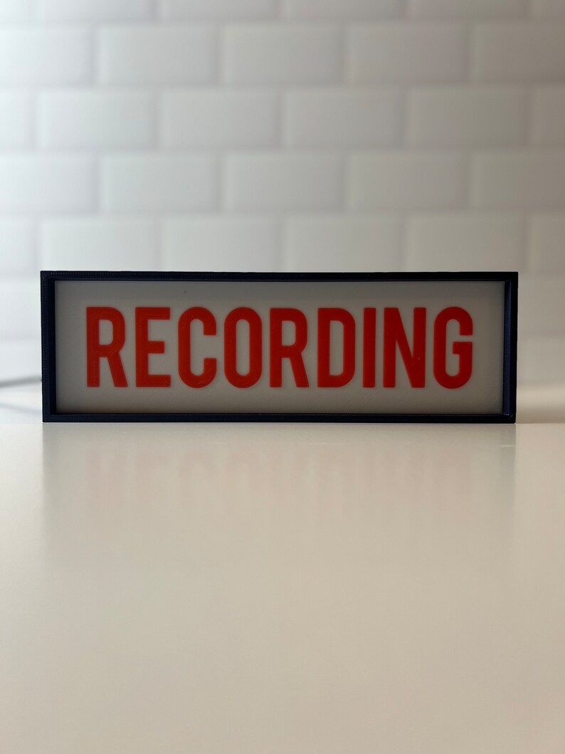 Recording Sign Retro Inspired Light - Recording Studio | Music Studio ...