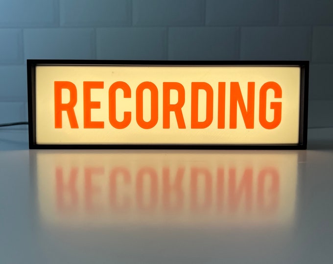 Recording Sign Retro Inspired Light - Recording Studio | Music Studio ...