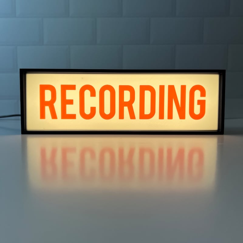 Recording in Progress Sign - Etsy