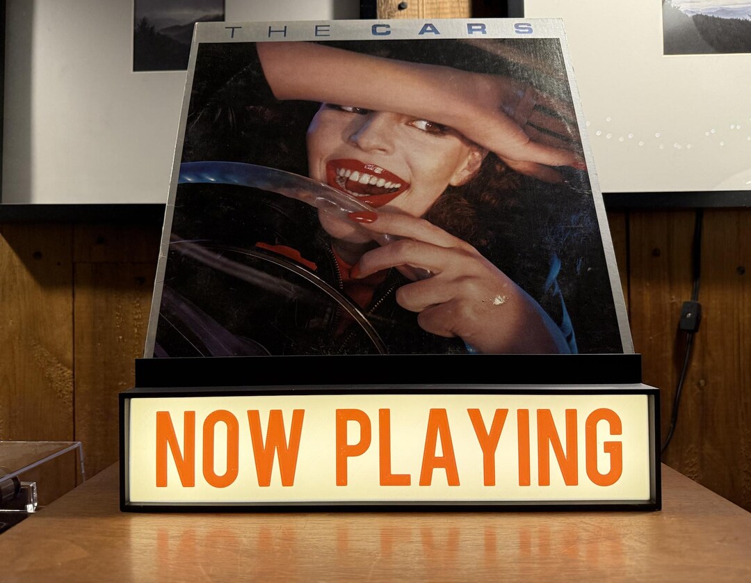 Now Playing LED Vinyl Record Stand: Music Room Decor - Etsy