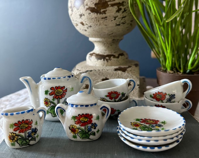 Vintage Children's China Play Tea Set Made in Japan - Etsy