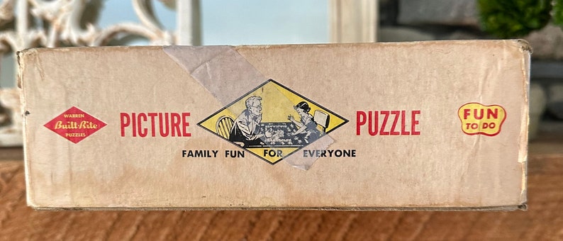 Vintage 1950's Warren Built Rite Puzzle 1000 Piece Picture Puzzle Taos ...