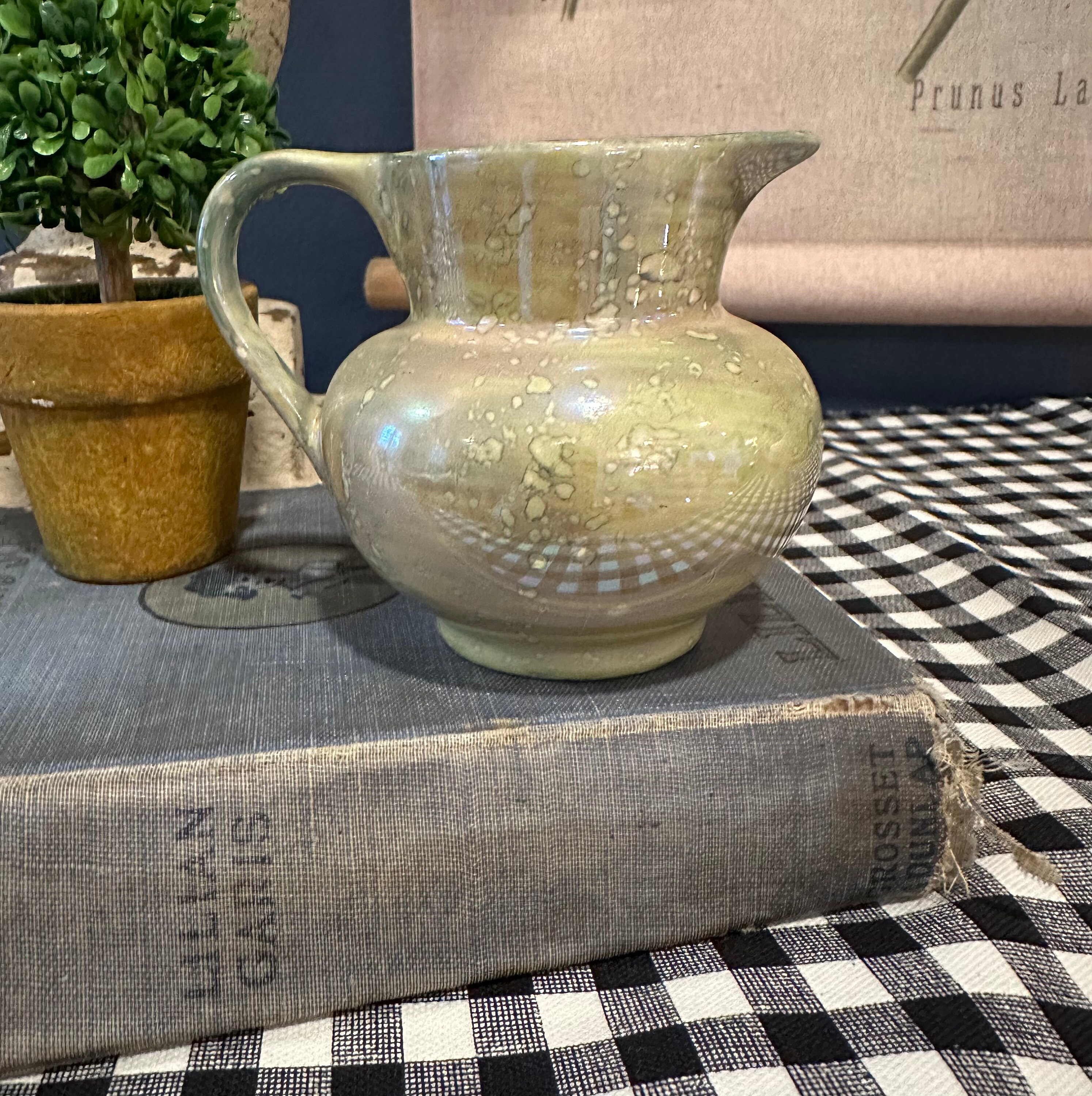 Vintage Old Castle England Pottery Green Bubble Transferware Small ...