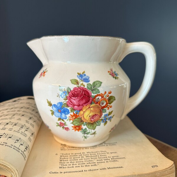 Czechoslovakia Pottery Pitcher - Etsy