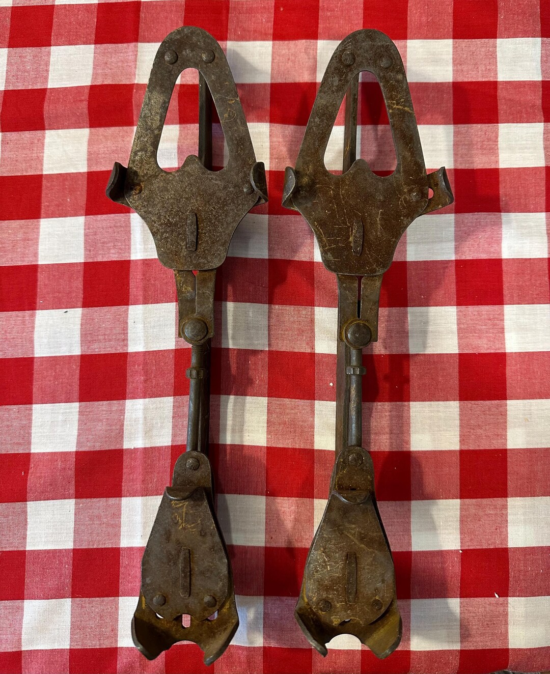 Antique Barney and Berry Clamp on Rustic Metal Ice Skates - Etsy
