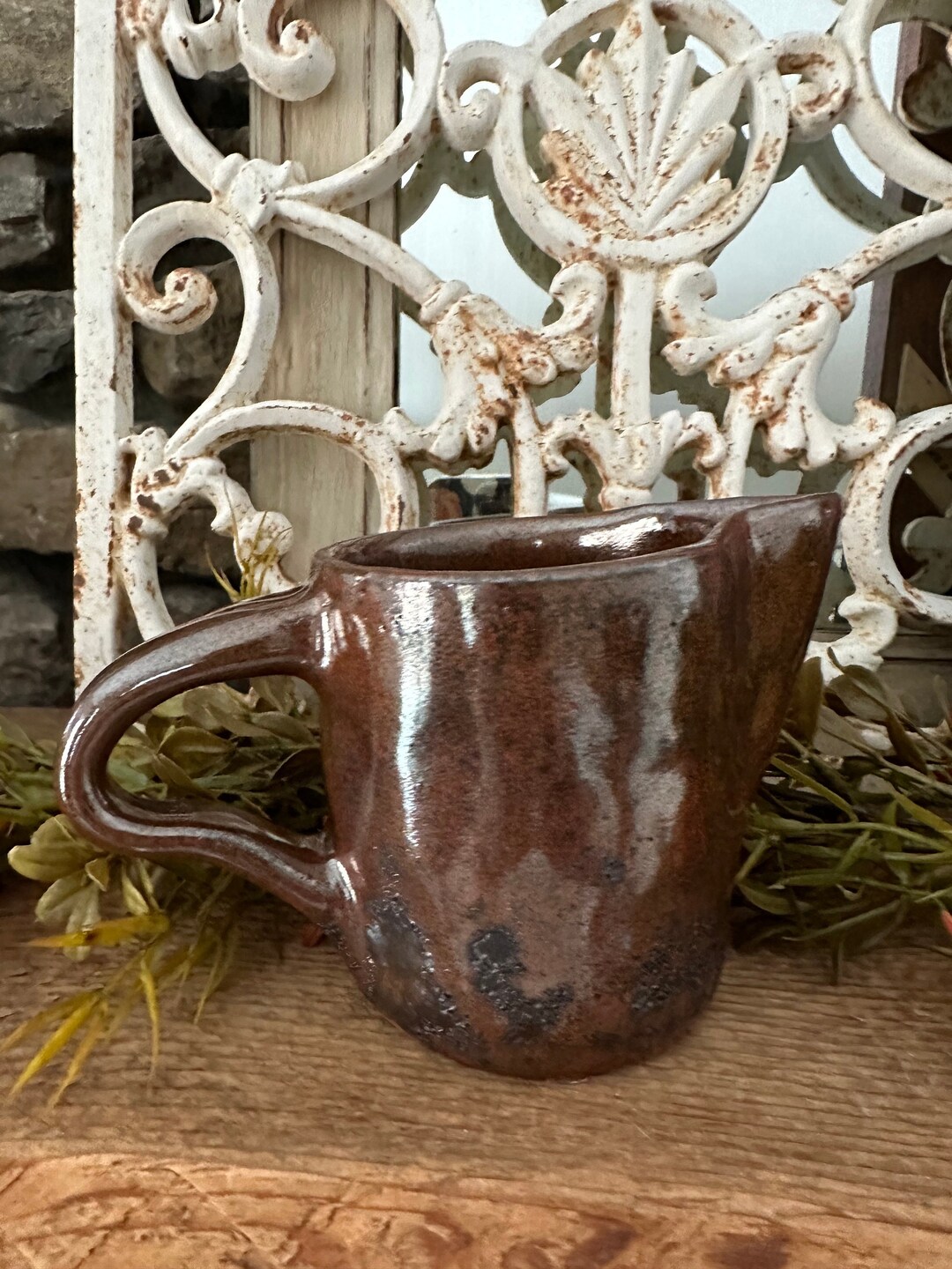 Rustic Perfectly Imperfect Handmade Brown Pottery Small Pitcher - Etsy