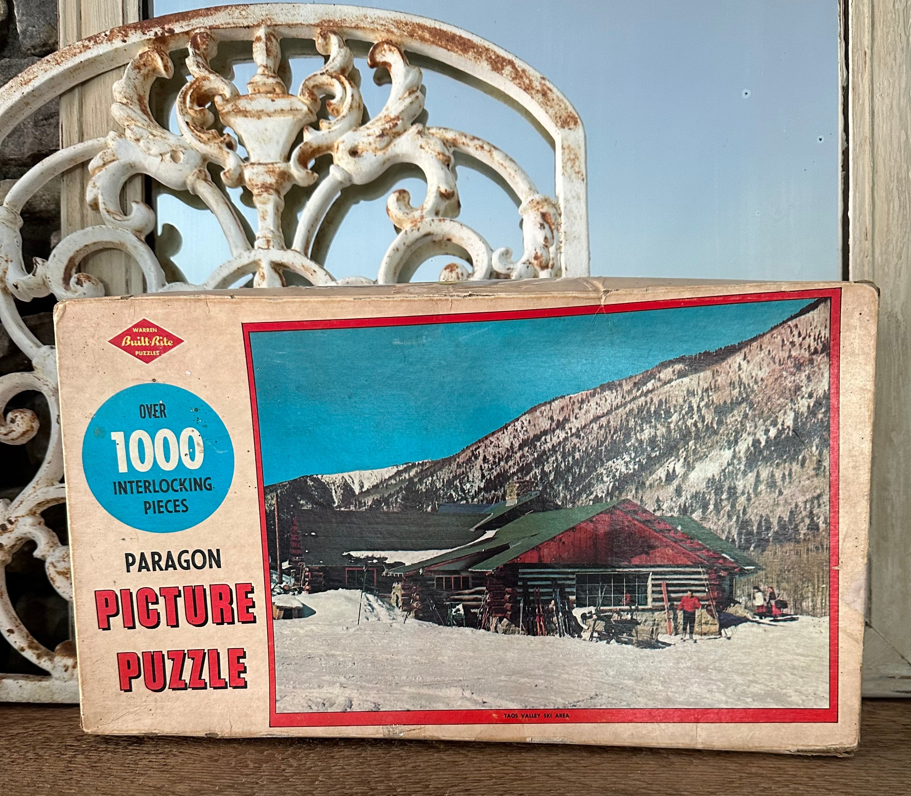 Vintage 1950's Warren Built Rite Puzzle 1000 Piece Picture Puzzle Taos ...