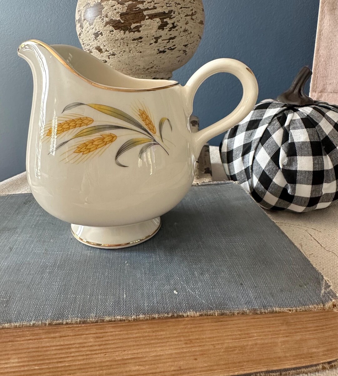Beautiful Vintage Pedestal Wheat Pattern Creamer or Small Pitcher by ...