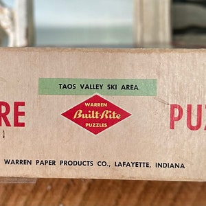 Vintage 1950's Warren Built Rite Puzzle 1000 Piece Picture Puzzle Taos ...