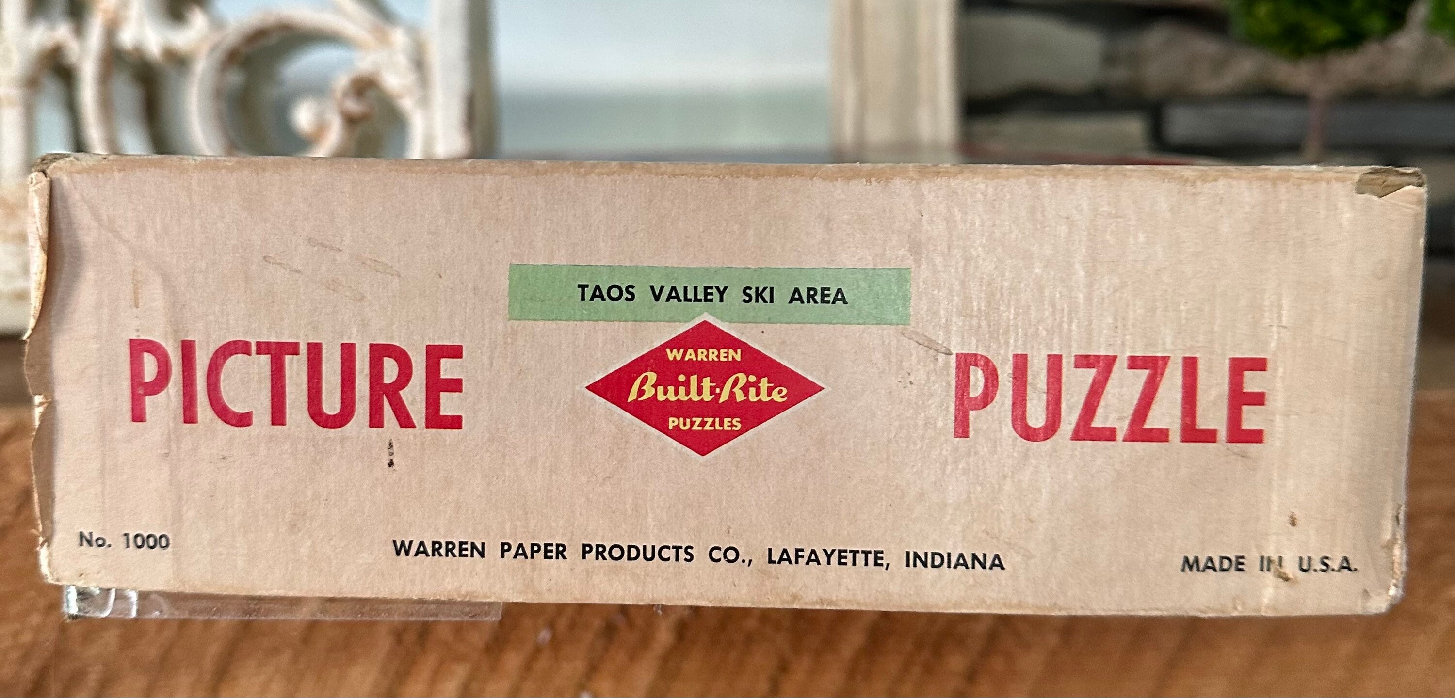 Vintage 1950's Warren Built Rite Puzzle 1000 Piece Picture Puzzle Taos ...