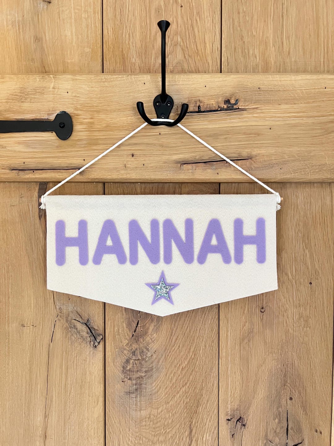 Personalised Lilac Felt Name Wall Hanging. Children’s Play Room Nursery ...