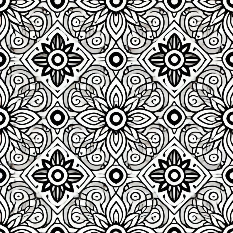 Mandala Coloring Page - Intricate Floral & Geometric Pattern | Digital ...