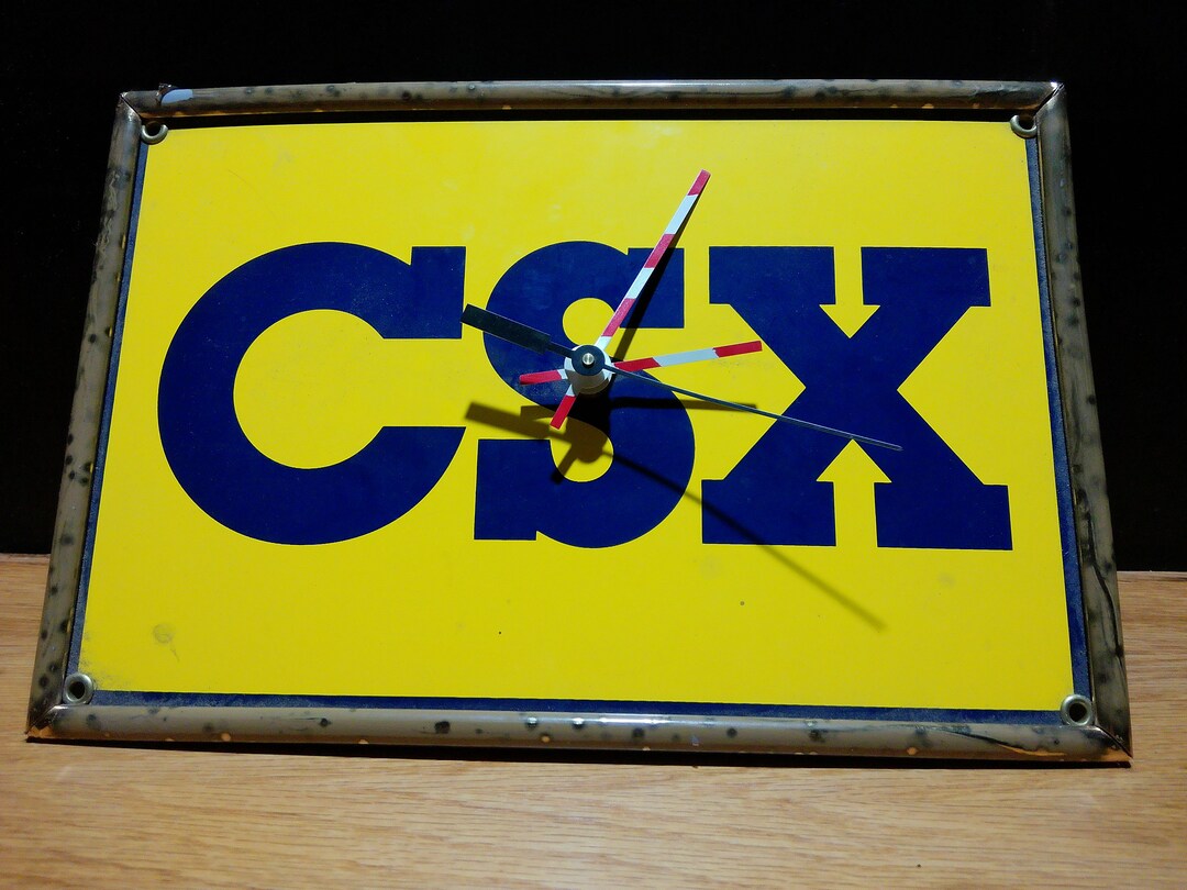 CSX Clock Crafted From CSX Sign - Etsy