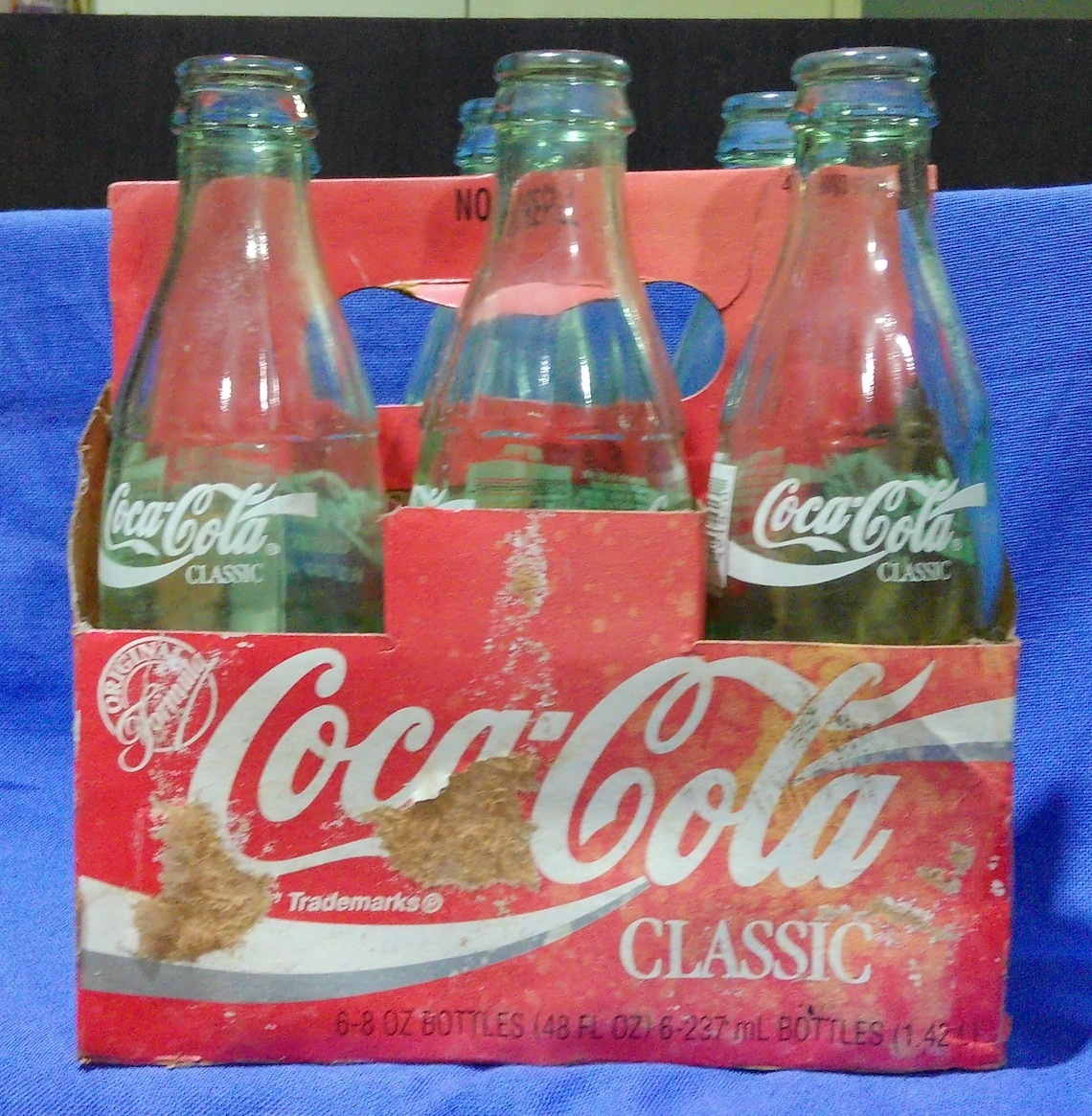 6 Pack - 8 Oz. Coke Bottles With Cardboard Carrier - Etsy