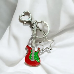 Y2K Guitar Star Keychain | Punk Rock Keychain | Unisex Keychain for Men ...